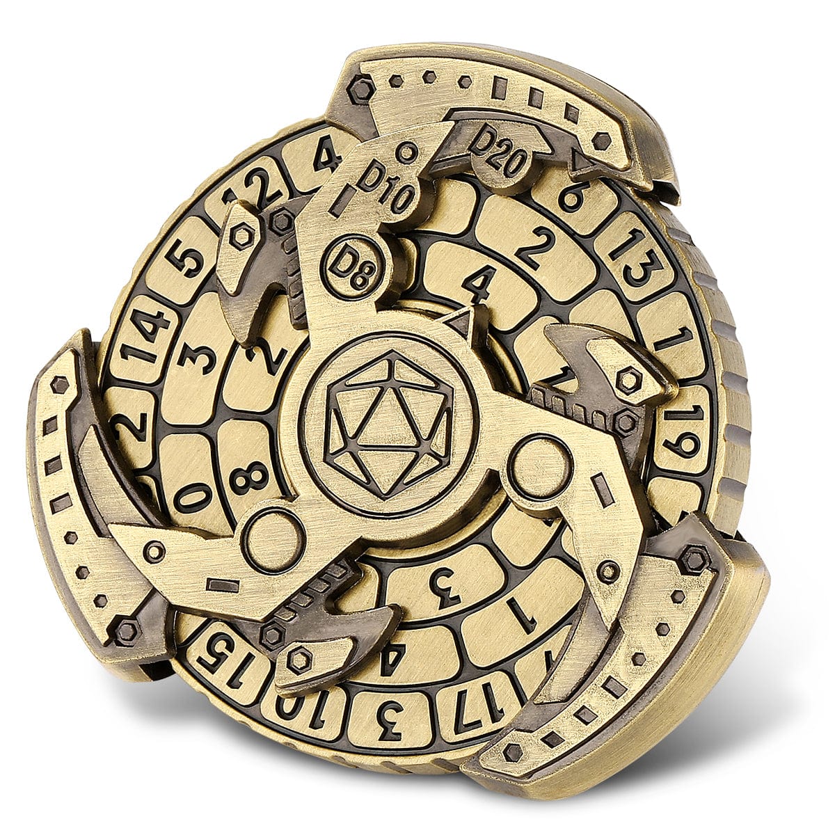 Anchorwheel Dice Spinner (D4–D20) for D&D | Retro Metal DND Dice ...