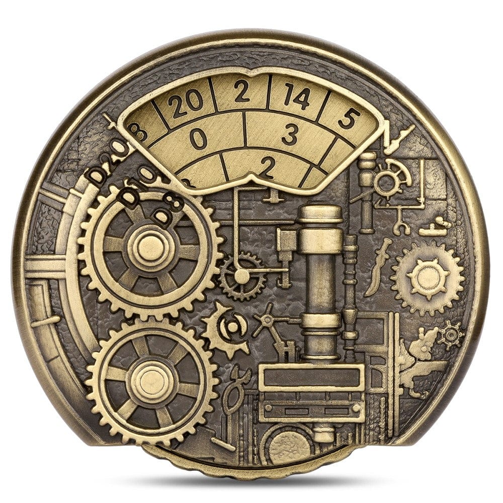 DND Steampunk Dice Spinner | 7-in-1 Metal RPG Dice Set with Clockwork ...