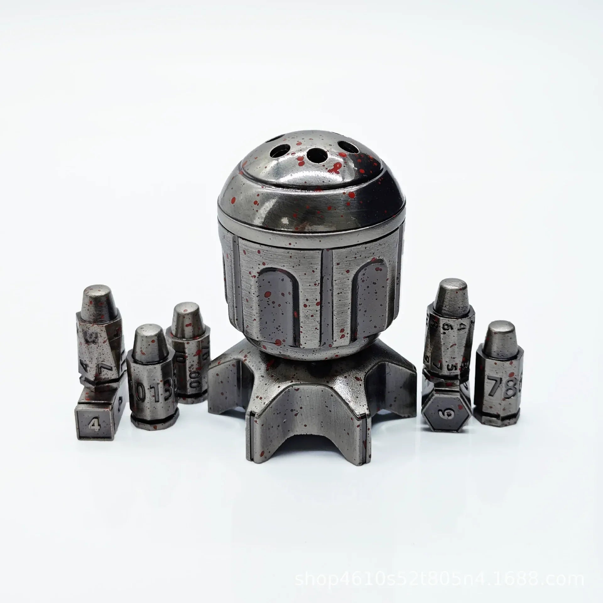 Torpedo Spinner Dice | Metal DND Dice Set | Rotating Barrel RPG Dice ...